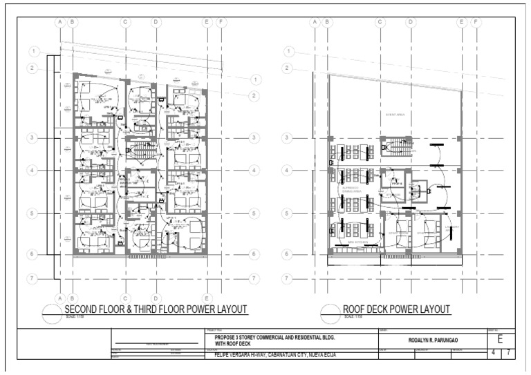 Electrical Power and Lighting Layout Rev1 E-4 | PDF