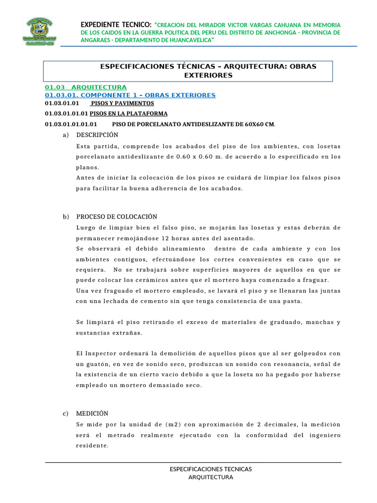 Et. Arqui - Obras Exteriores | PDF