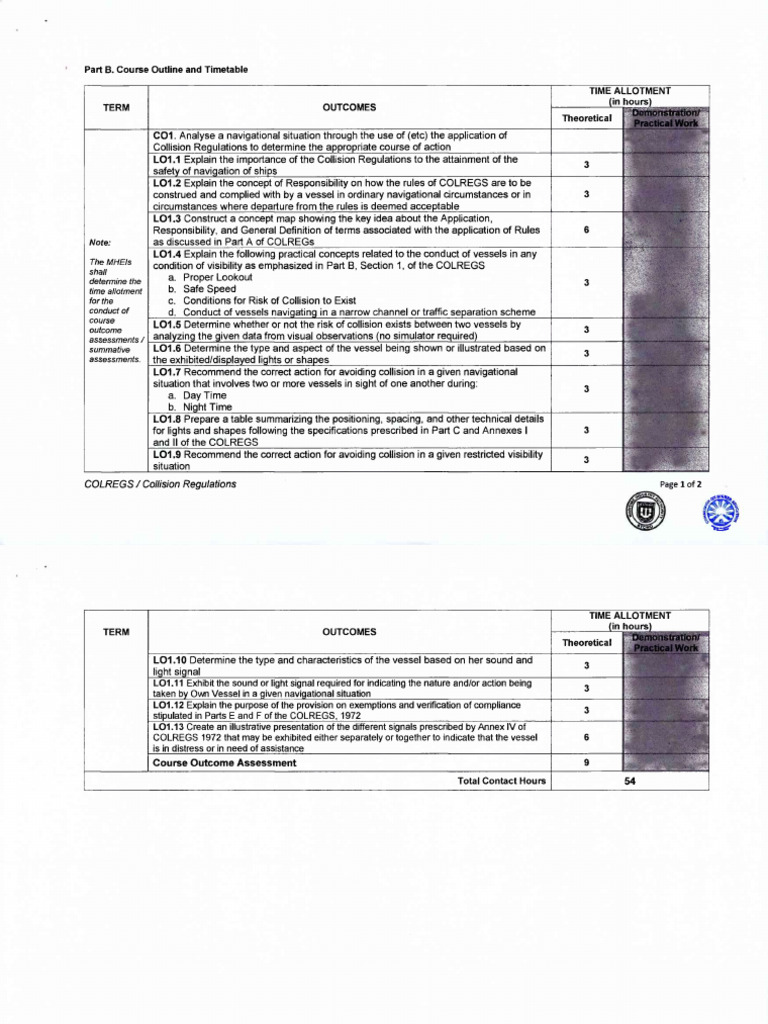 JCMA 01 2024 - BSMT - Part B COLREGS | PDF
