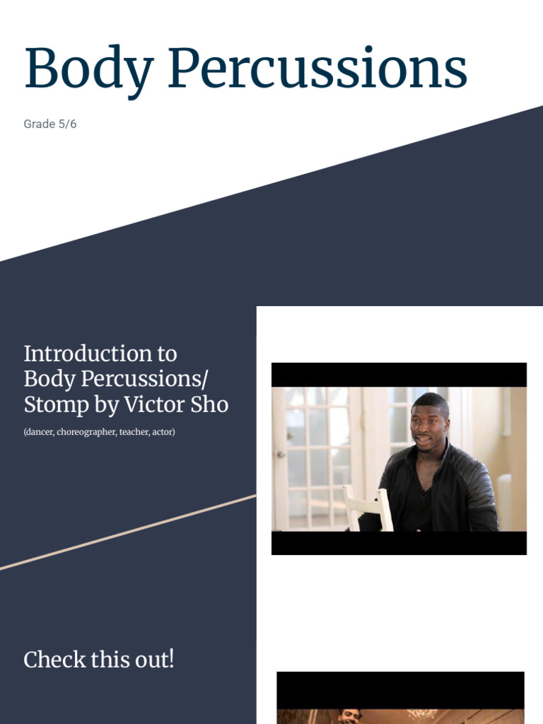Body Percussion Stomp Activities | PDF | Rhythm | Dances