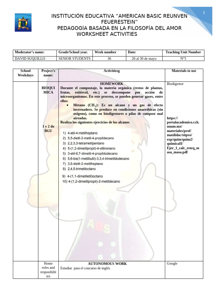 Hoja de Tareas 37 Todos | PDF | Compost | Universo