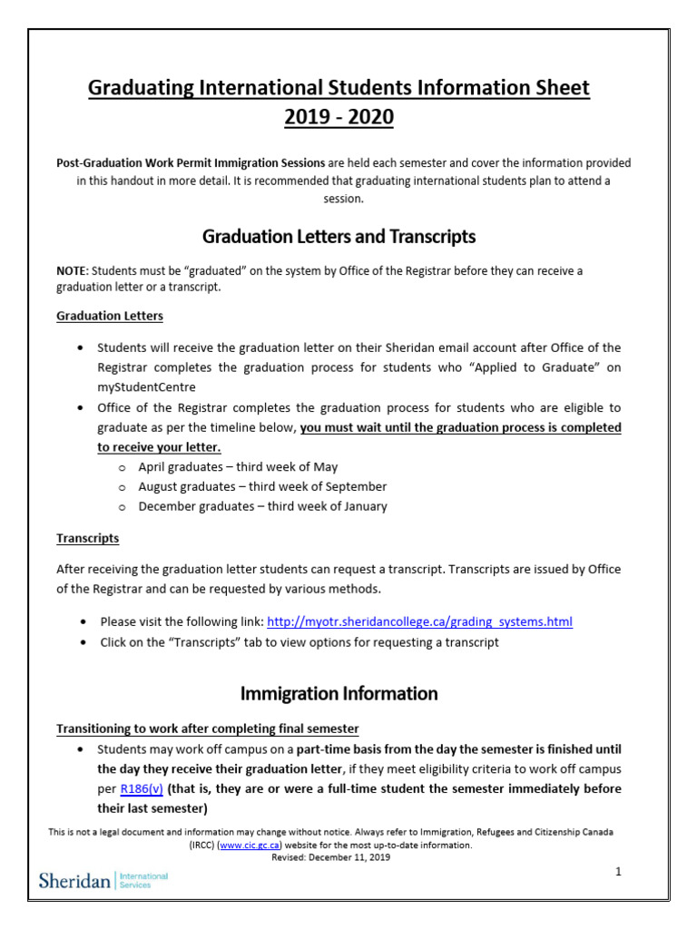 Grad Students Info Sheet - Dec19 | PDF | Human Migration | Immigration