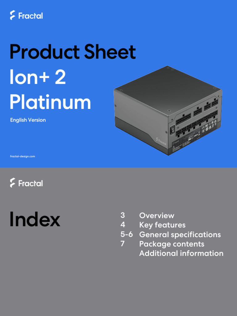 Ion 2 Platinum Product Sheet en | PDF | Electrical Engineering | Electrical Components