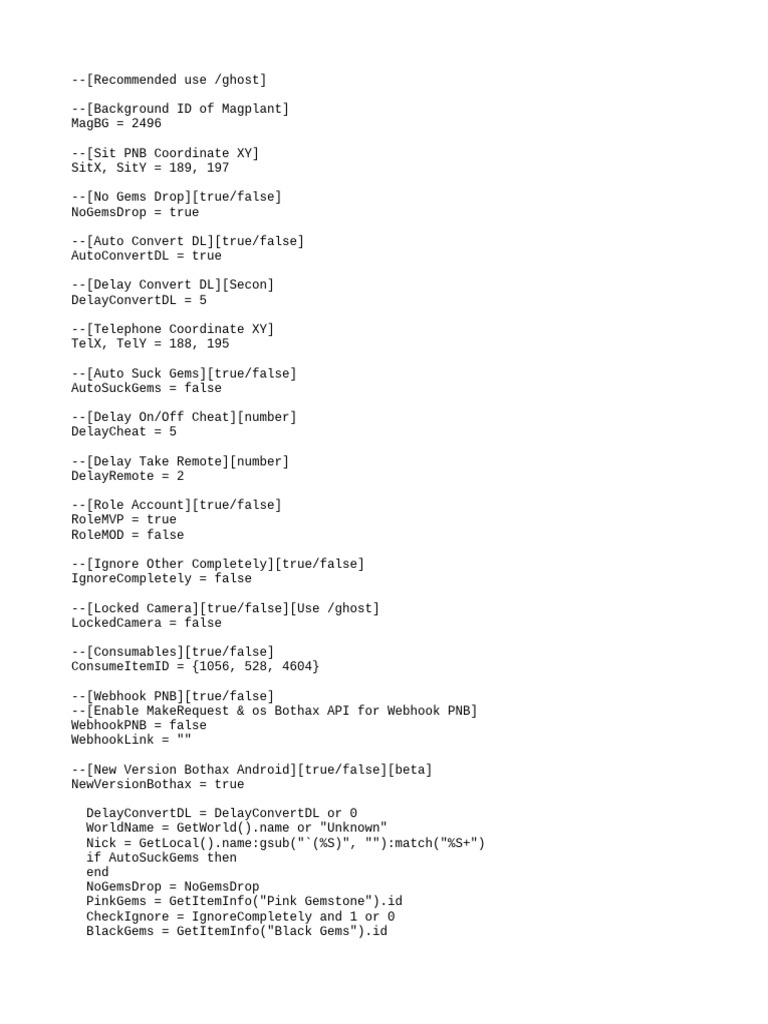Zload PNB Vip Boolua Bhax Andro - Lua | PDF | Computing | Computer Programming