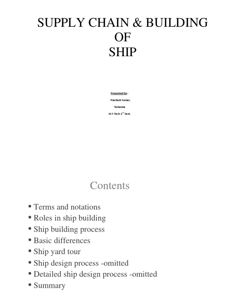 SCM For Ship-1 | PDF | Naval Architecture | Shipbuilding