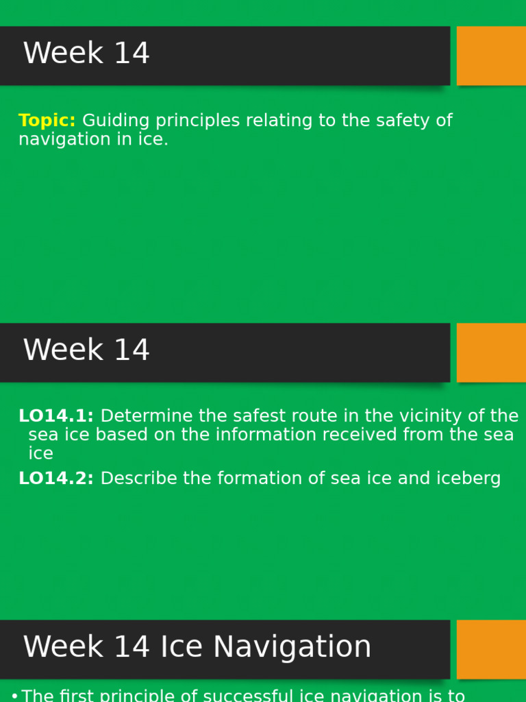 MET O WK 14 Guiding Principles 1 | PDF | Sea Ice | Ice