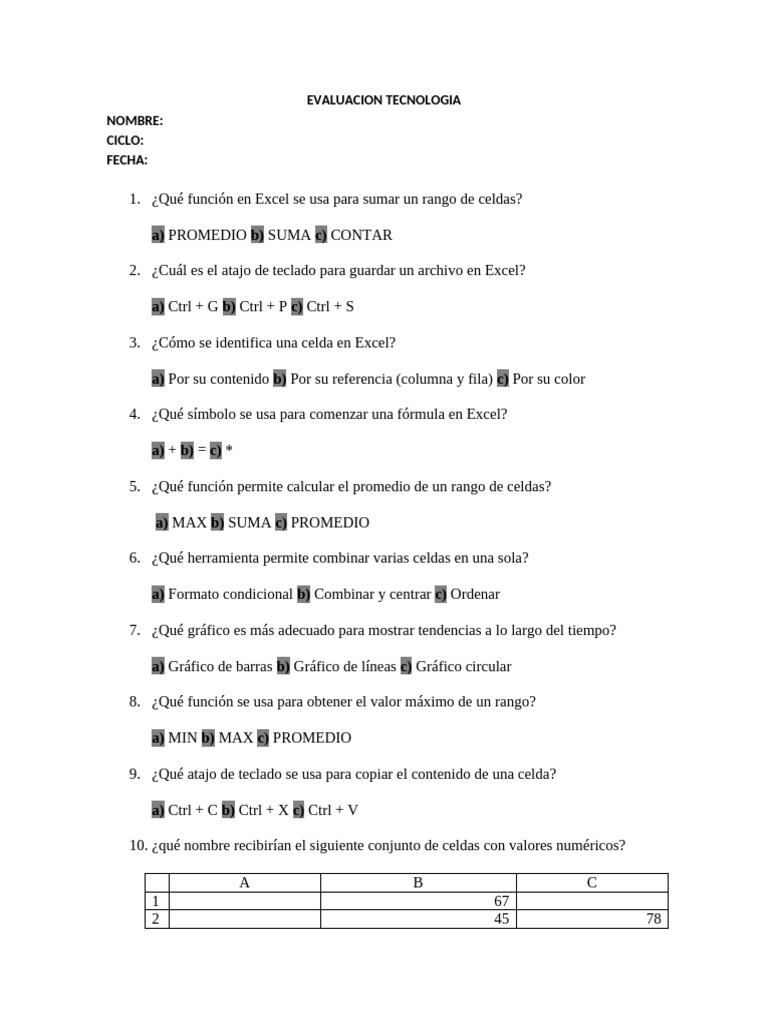 Evaluacion Tecnologia Catalina | PDF