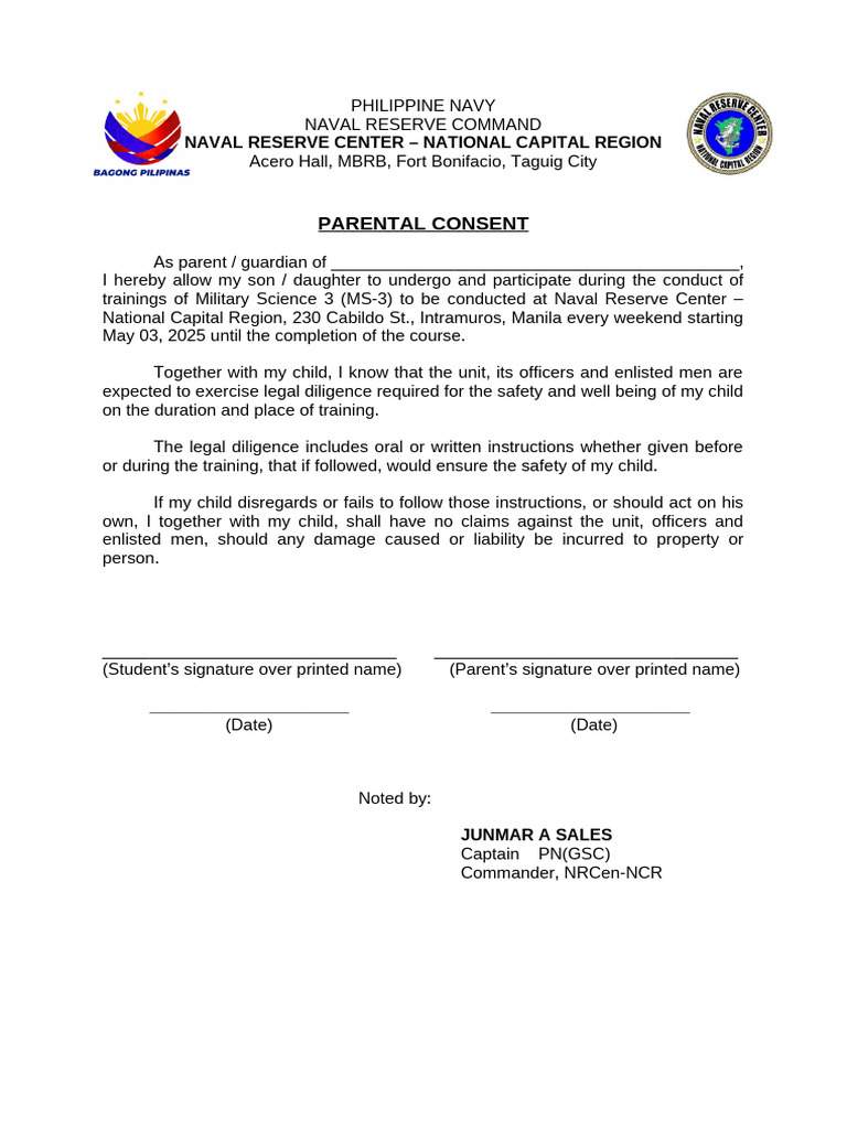 Parent Consent ms3 - 2 | PDF