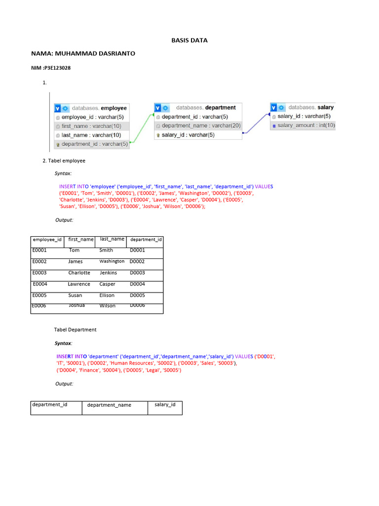 Basis Data Ryan (P3e123028) | PDF