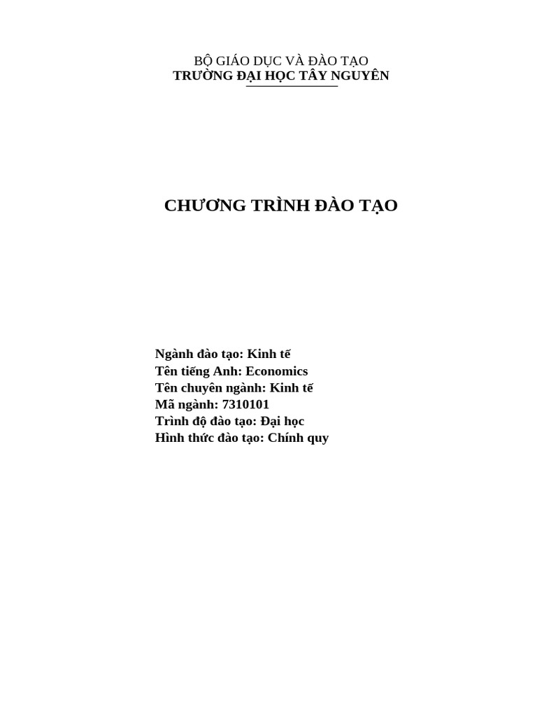 CTDT Kinh Te | PDF