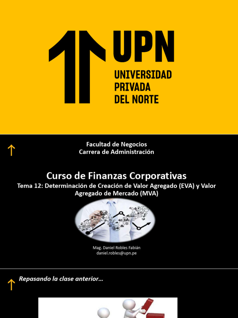 S12 - Determinación Del EVA y MVA | PDF | Business | Capital (economía)