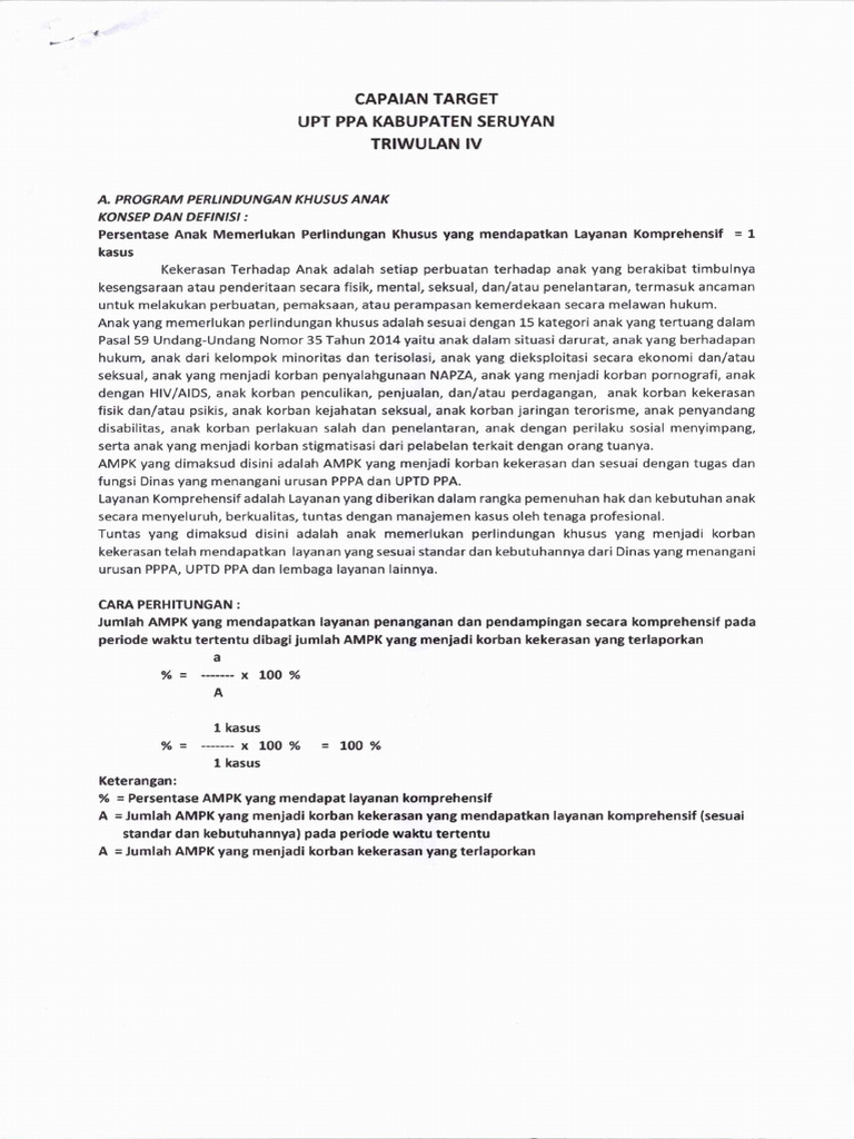 Capaian Target UPT PPA TW IV | PDF
