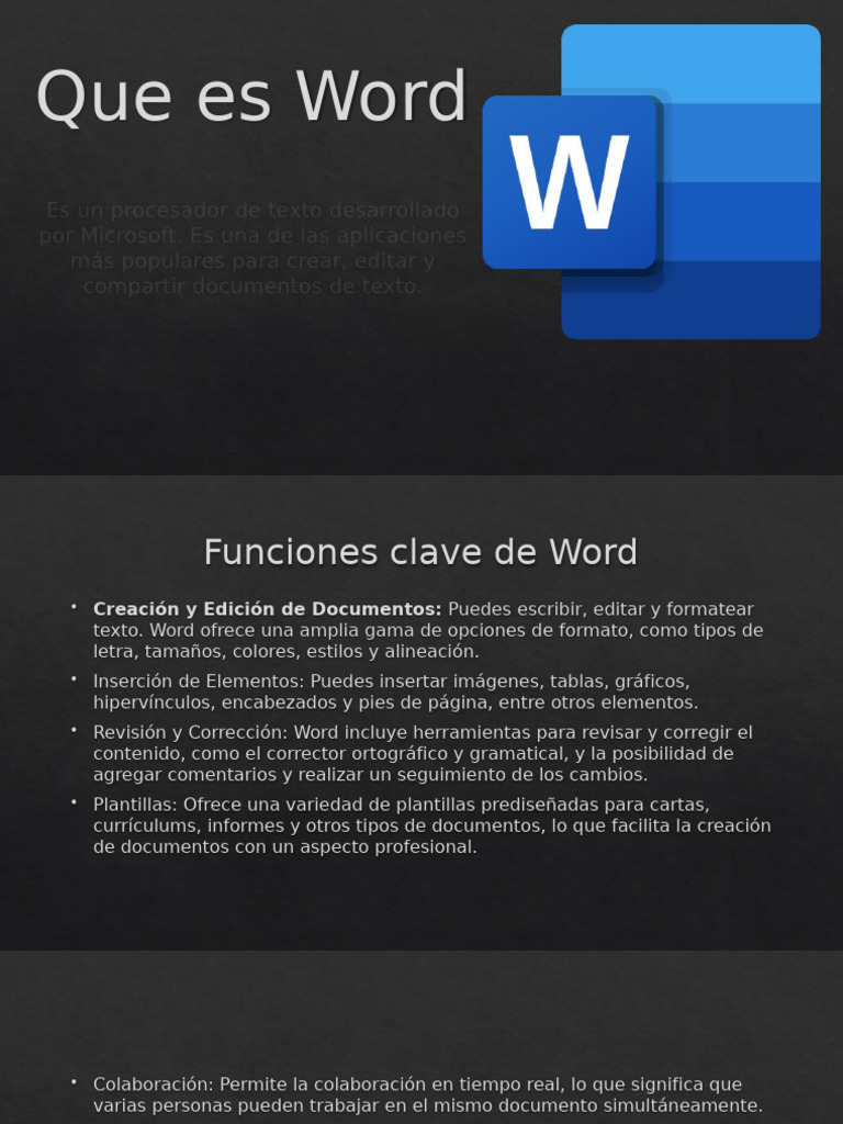 Que Es Word | PDF | Microsoft Word | Software