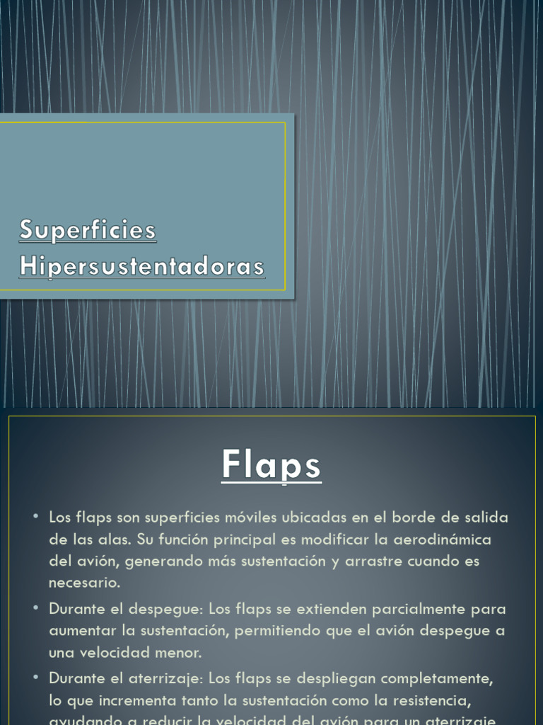 Flaps y Slats: Superficies Hipersustentadoras | PDF | Avión | Levantar ...