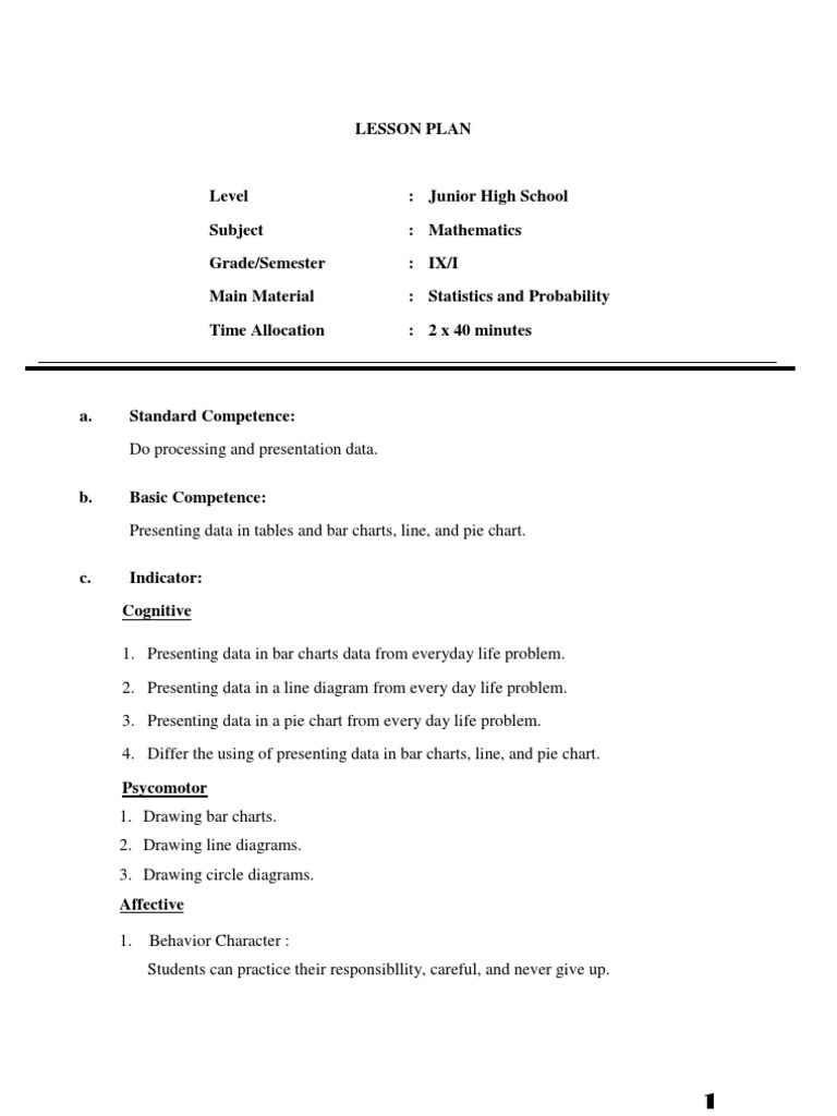 Lesson Plan Baru | Download Free PDF | Chart | Pie Chart