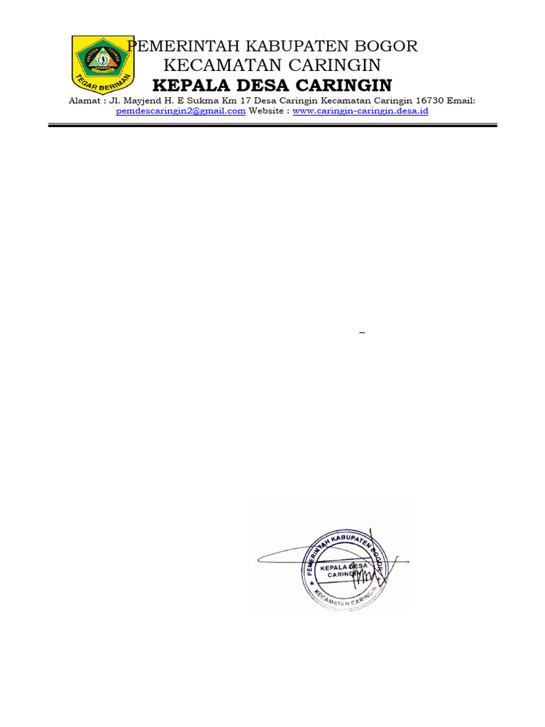 SG - IV - Laporan Pelaksanaan Kegiatan Kebersihan - Desa Caringin | PDF