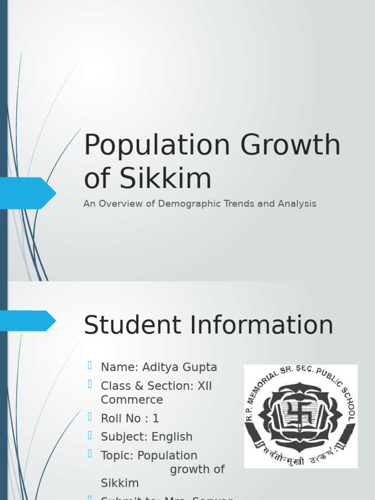 Sikkim Population Growth Overview | PDF | Human Migration | Urbanization