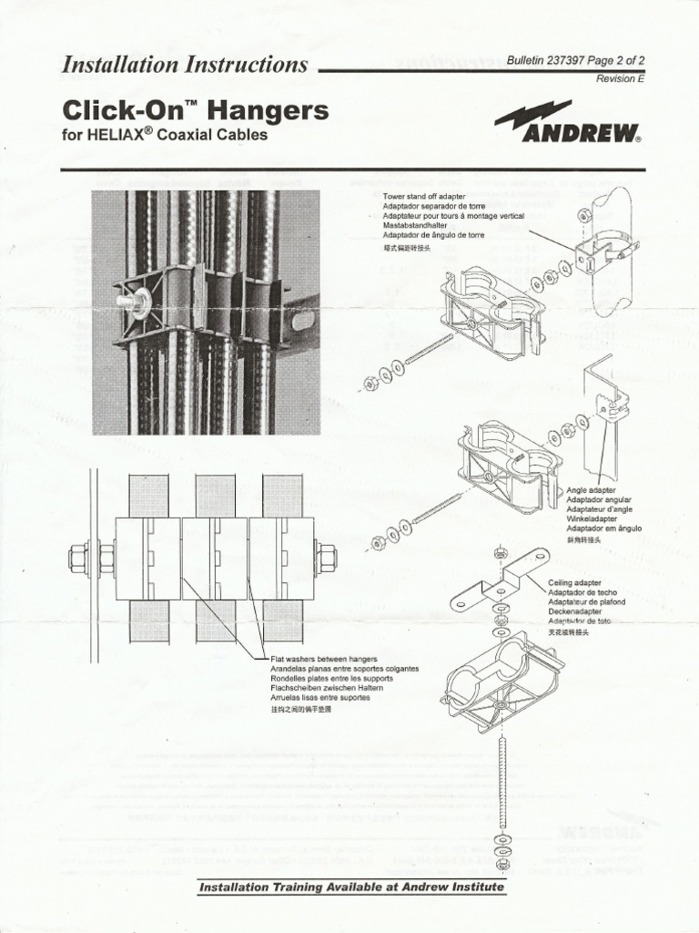 Installation Instructions - Click-On Hangers | PDF