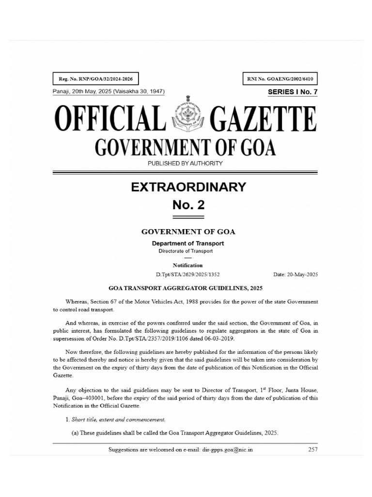 Goa Guidelines | PDF