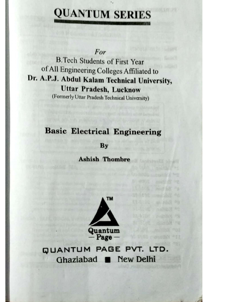 Basic Electrical Quantum Series | PDF