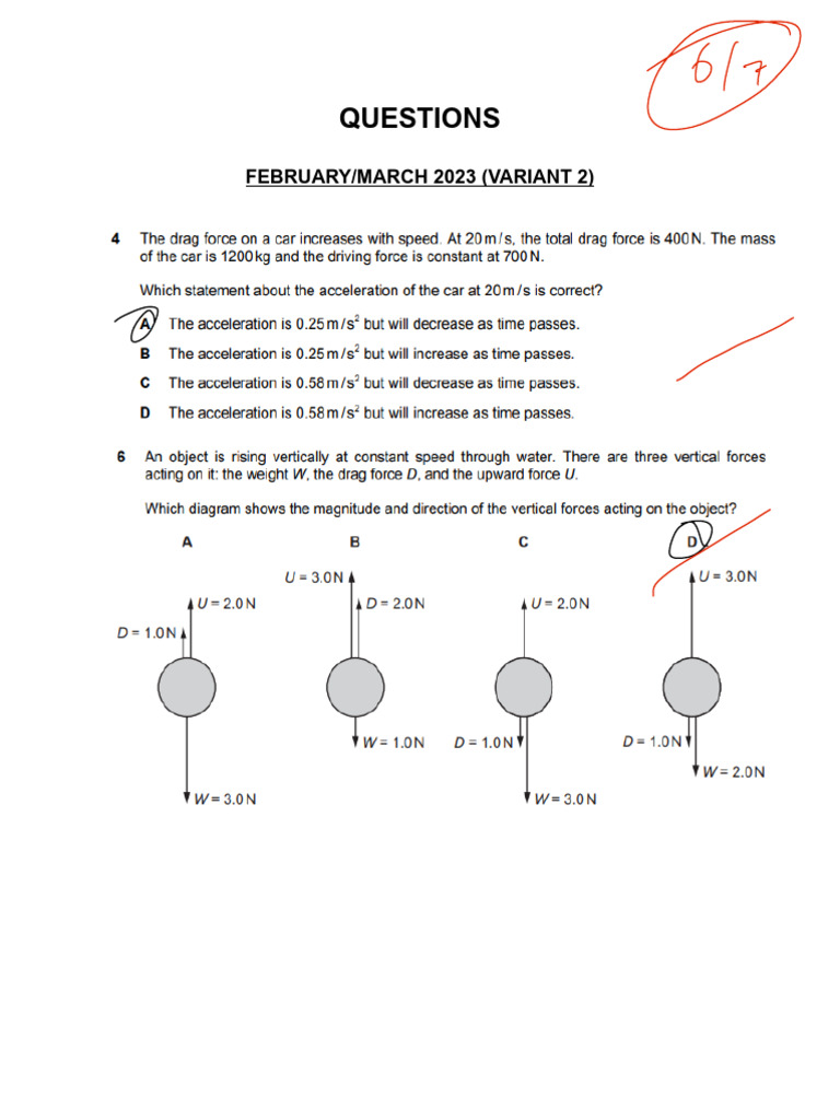 Physics 0625 2023 Paper 2 Questions | PDF