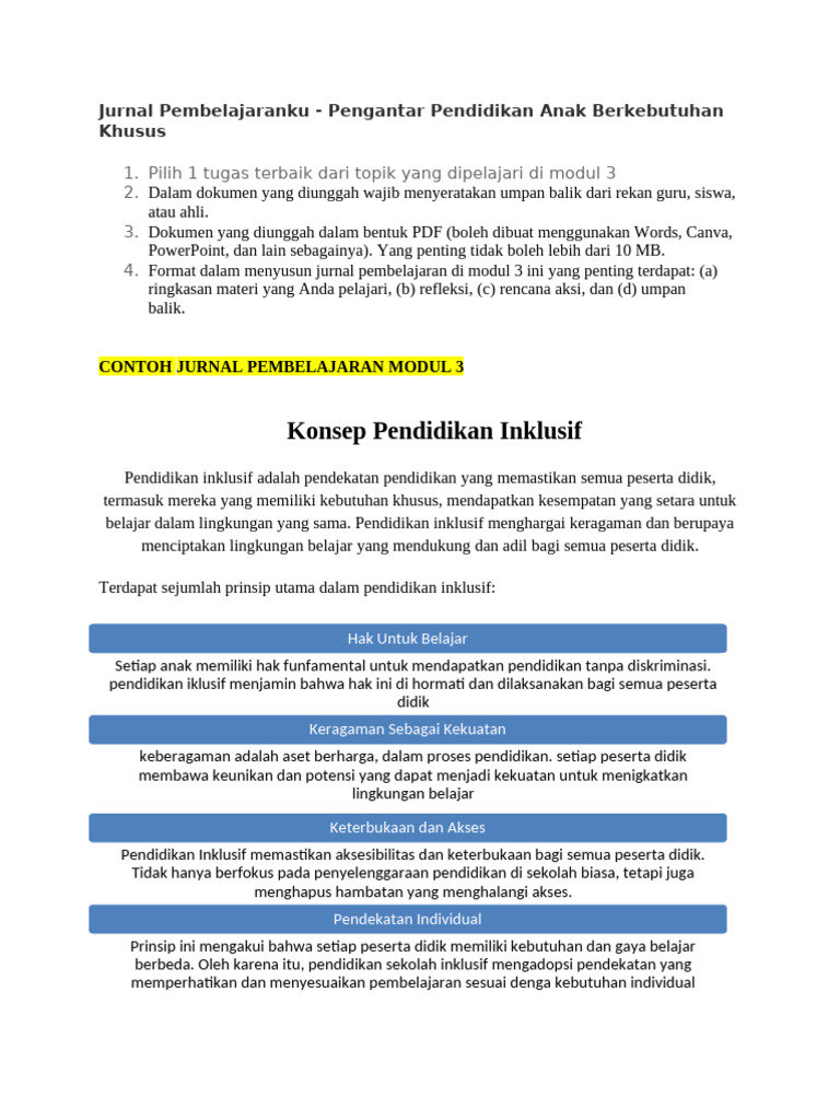 Jurnal Modul 3 Pengantar Pendidikan Abk | PDF
