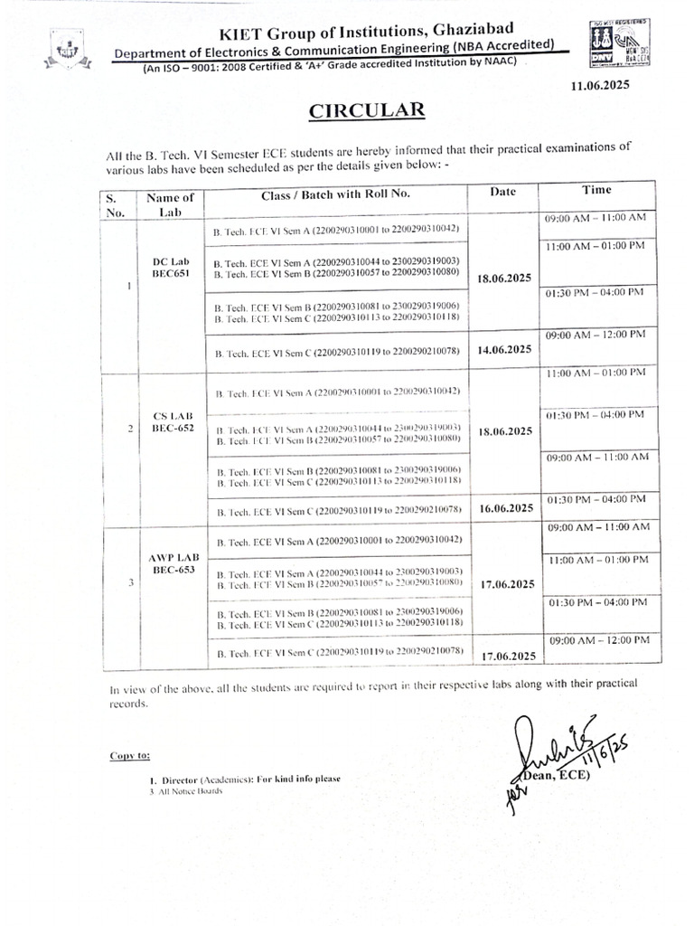External Practical ECE-VI Sem | PDF