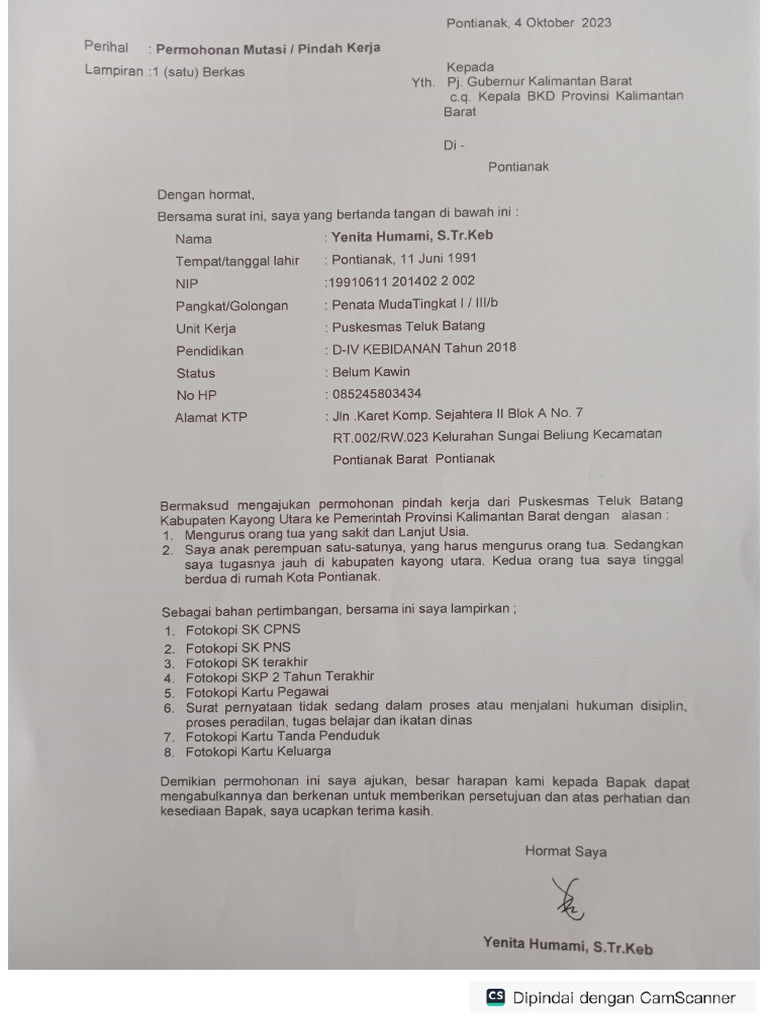 Surat Permohonan | PDF