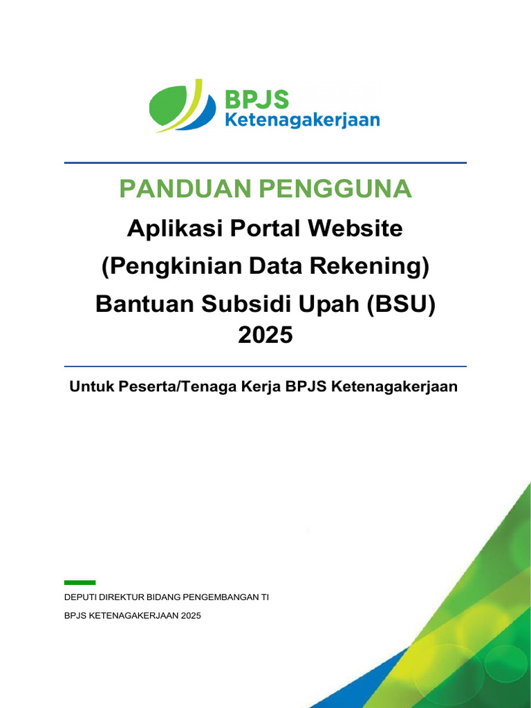 Bsu 2025 Panduan Portal Web | PDF