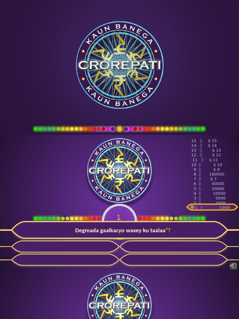 KBC Kaun Banega Karodpati (15 Questions) Free Template | PDF | Planets ...