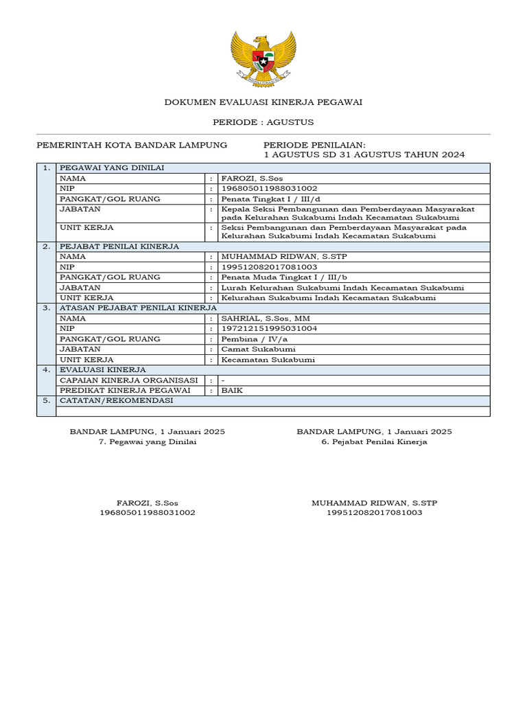 Oji Agustus BKN 2 | PDF