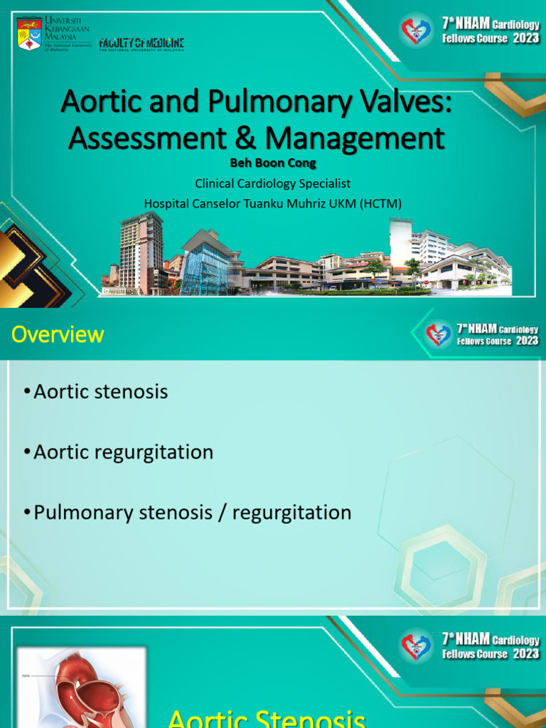 Aortic and Pulmonary Valves - Assessment & Management | PDF | Heart Valve | Cardiovascular System