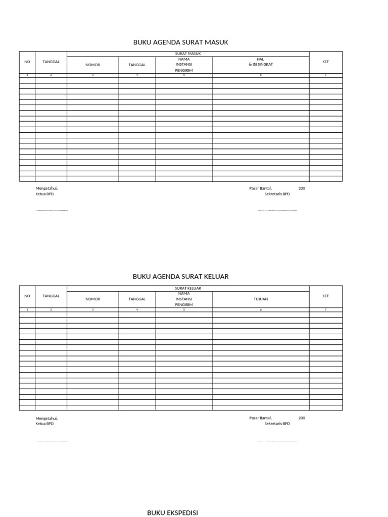 Buku Adm BPD 2024 | PDF
