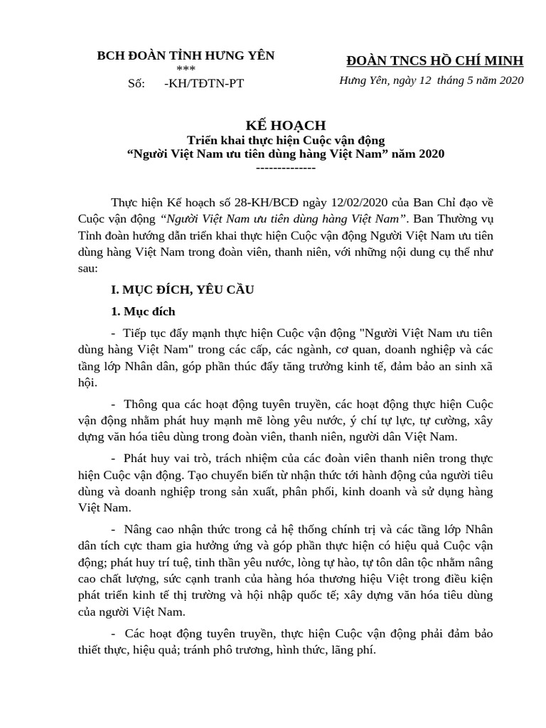 KH triển khai cuộc vận động Người VN ưu tiên dùng hàng VN | PDF
