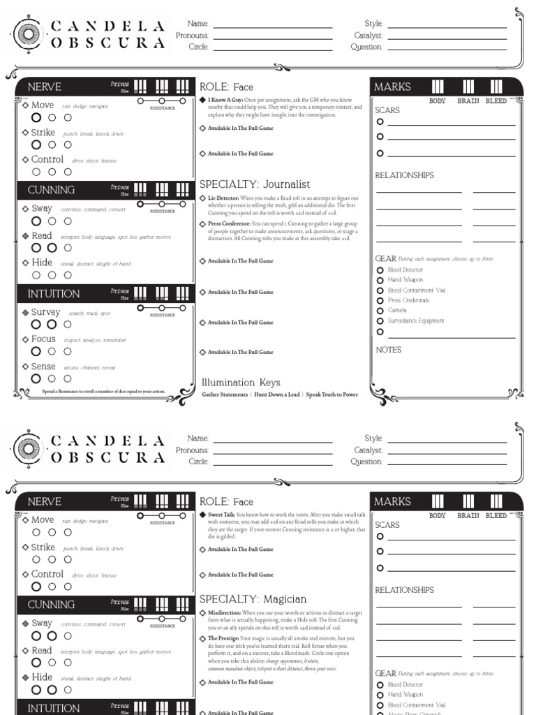 Character Roles and Abilities Overview | PDF