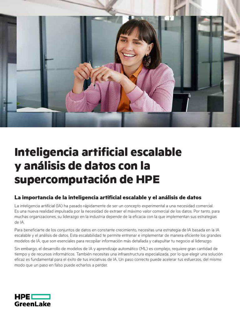 Inteligencia Artificial Escalable y Análisis de Datos Con La Supercomputación de HPE ...