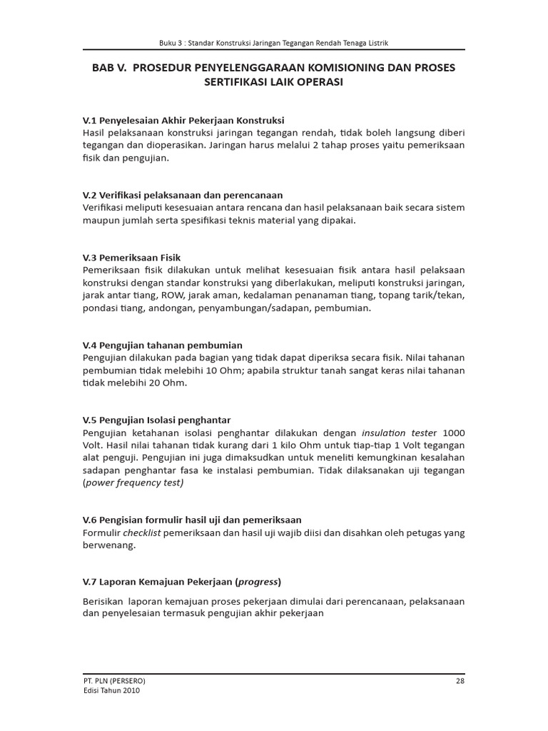 10.prosedur Penyelenggaraan Komisioning Dan Saluran Laik Operasi | PDF