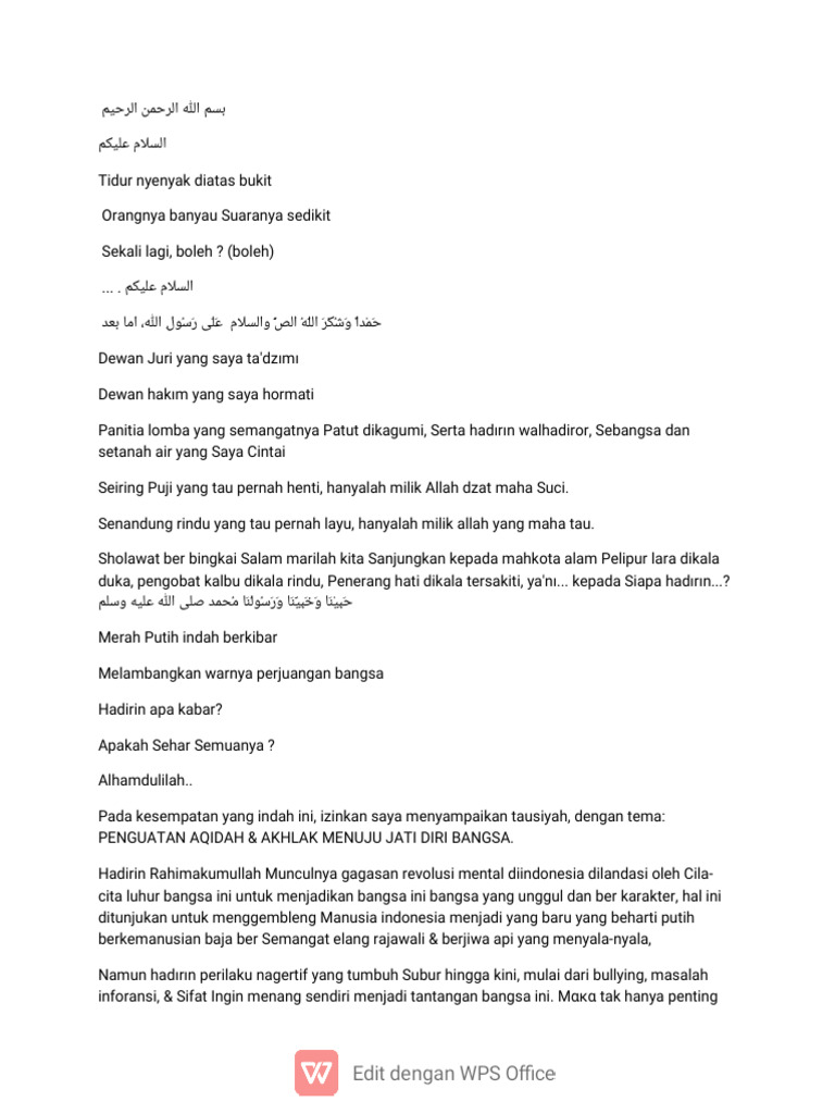 Penguatan Aqidah dan Akhlak Bangsa | PDF