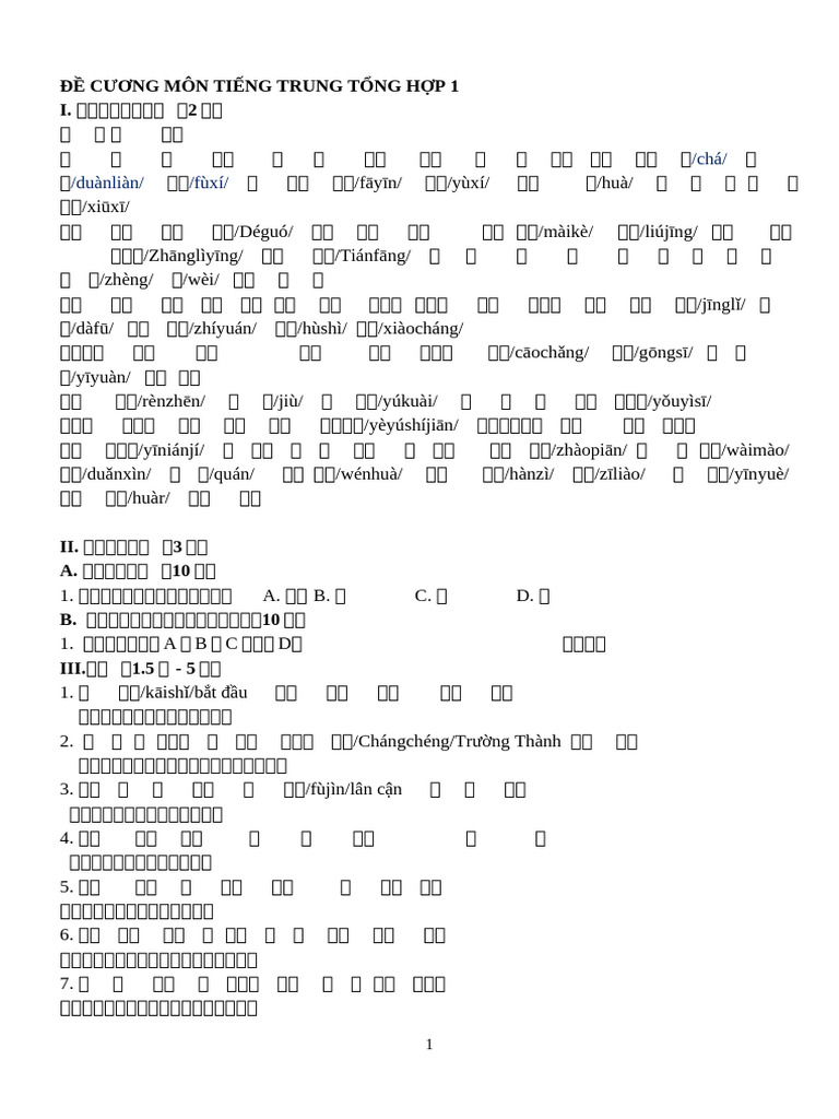 Bản Sao Bản Sao Đề Cương TH1 | PDF