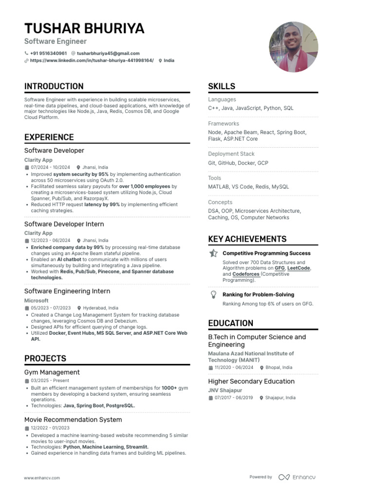 Tushar Resume | PDF | Databases | Cloud Computing