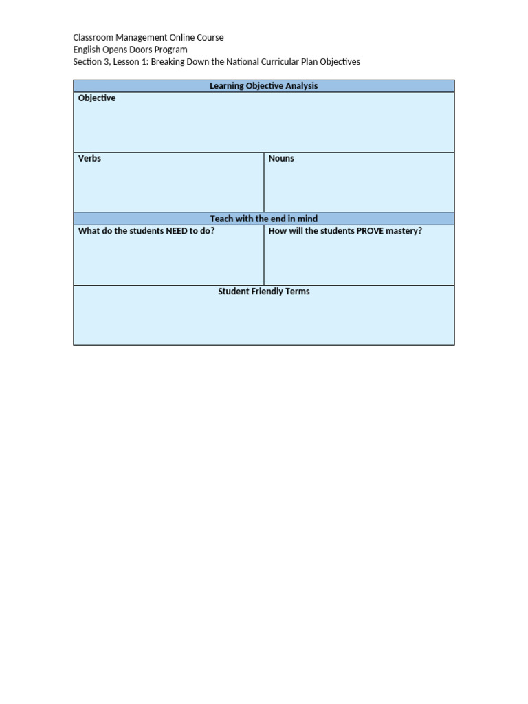 04 Objective Analysis Manipulative | PDF