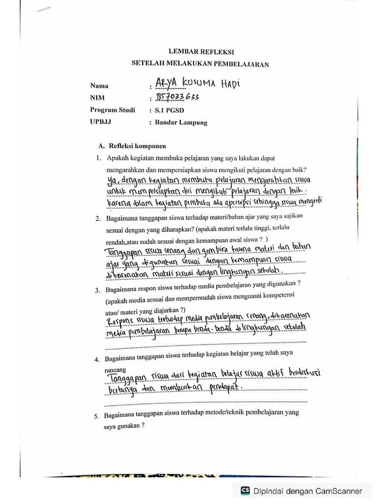 Refleksi Ke 5 | PDF