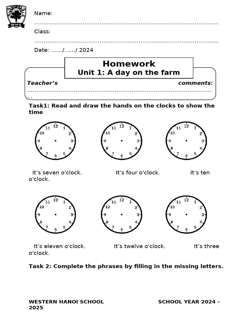 Unit 1 Language Practice 2 HW | PDF