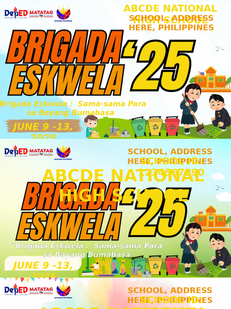 Brigada 25 Tarpaulin Power Point Template | PDF
