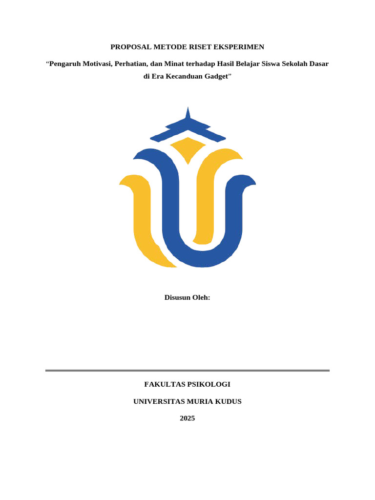 Proposal Metode Riset Eksperimen Putri | PDF