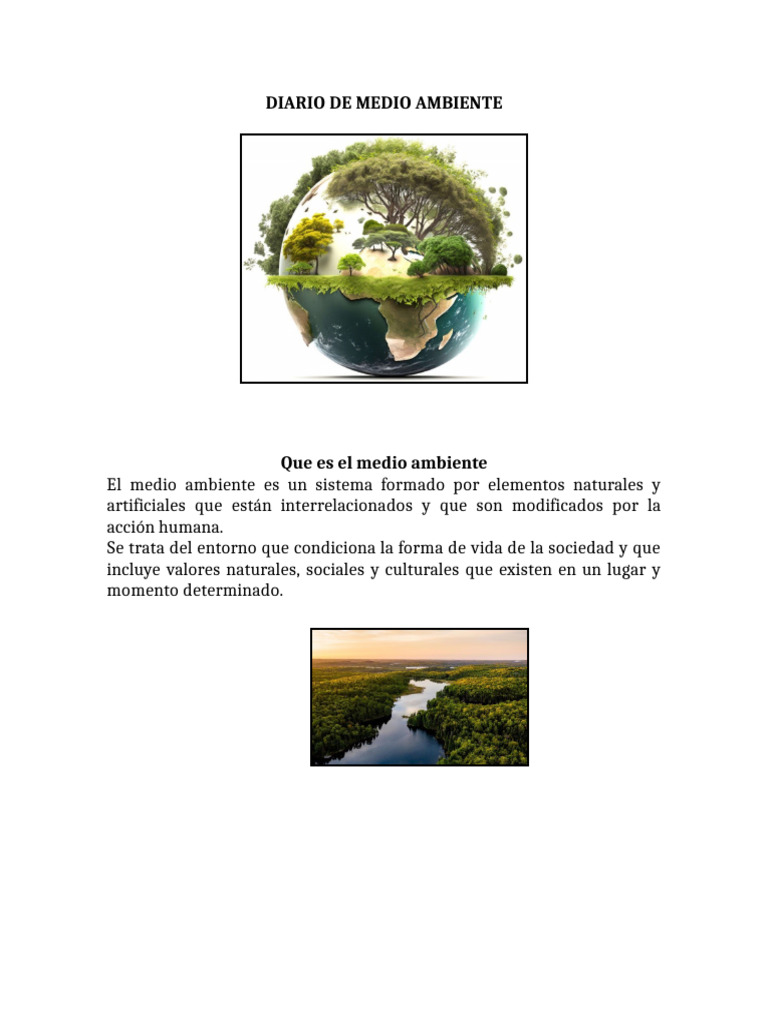 Protección y Destrucción del Medio Ambiente | PDF | Entorno natural ...