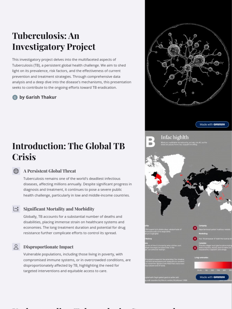 Tuberculosis Investigatory Project Report | PDF | Tuberculosis | Infection