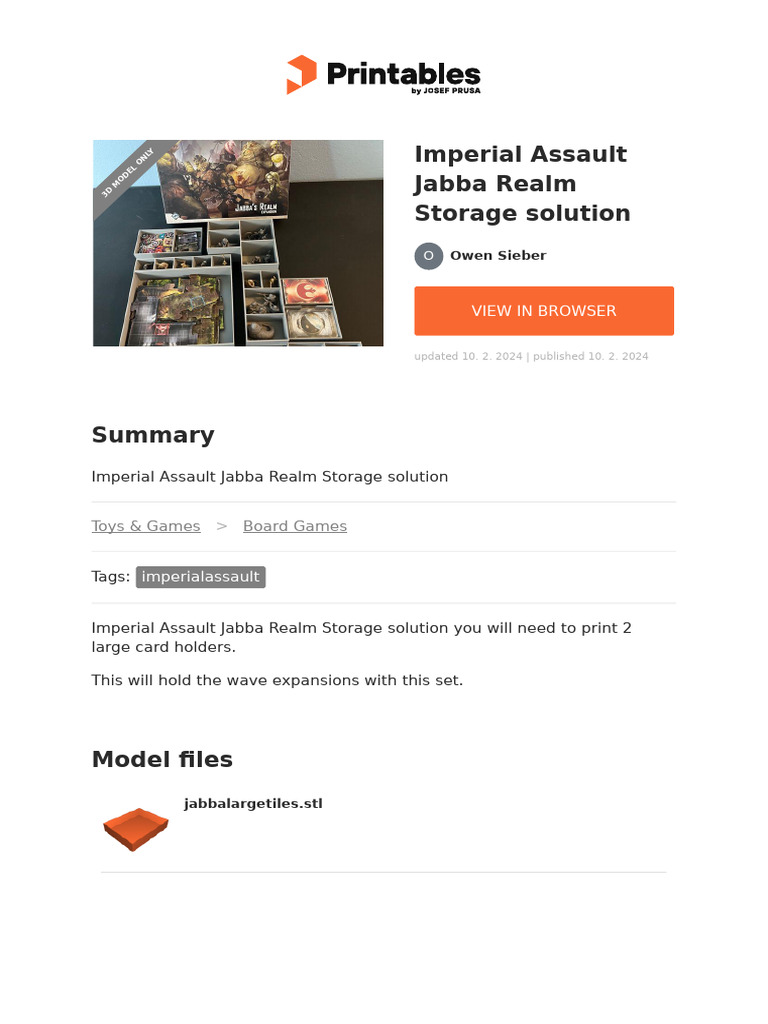 Imperial Assault Jabba Realm Storage Solution 0eea42a3 3ac0 4863 9cfe ...