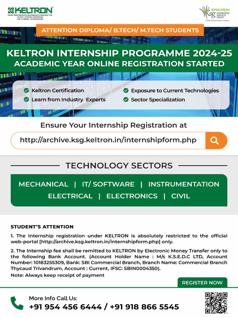 Keltron Internship Brochure | PDF