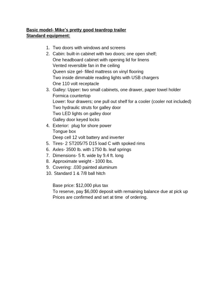 Basic Model Price List | PDF